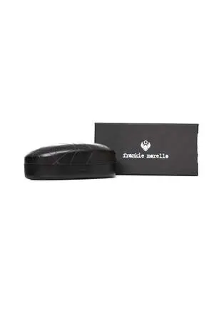 FRANKIE MORELLO Clubmaster Sunglasses With Leather Accents