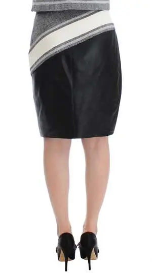 Sachin & Babi And Gray Leather Pencil Skirt