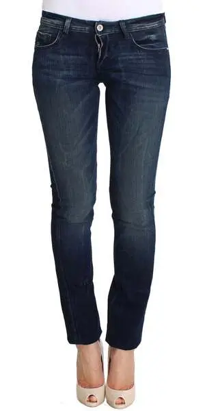 Costume National Cnc Wash Cotton Slim Fit Skinny Jeans - Blue