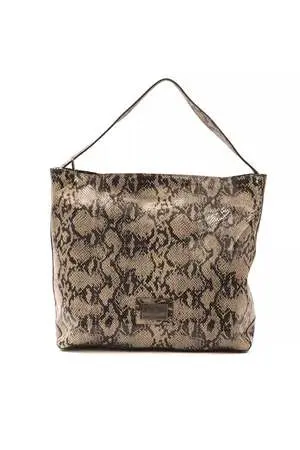 POMPEI DONATELLA Leather Shoulder Bag With Python Print - Yanliş