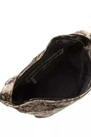 POMPEI DONATELLA Leather Shoulder Bag With Python Print