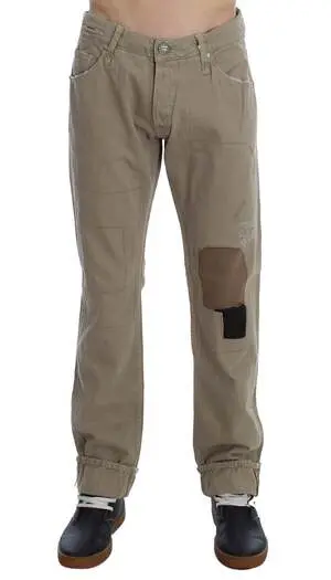 ACHT Cotton Patchwork Straight Jeans