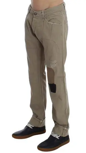 ACHT Cotton Patchwork Straight Jeans