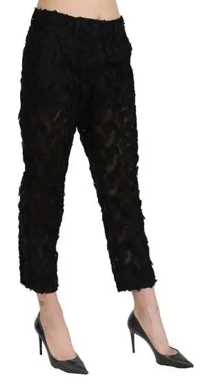 Dolce & Gabbana Lace Cropped High-waisted Trousers