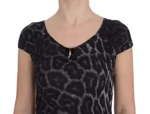Roberto Cavalli Just Leopard Print Modal T-shirt Blouse