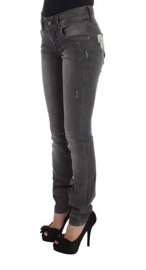 John Galliano Slim Fit Stretch Jeans - Gray