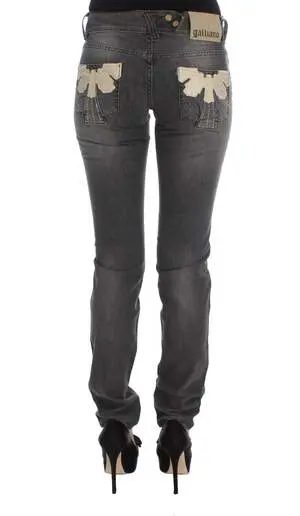 John Galliano Slim Fit Stretch Jeans - Gray