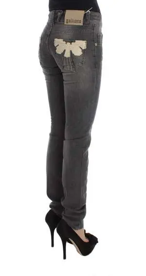 John Galliano Slim Fit Stretch Jeans - Gray