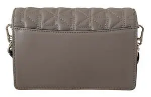Karl Lagerfeld Quilted Leather Crossbody Bag - Grey