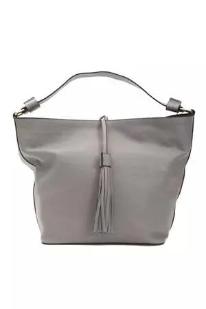 POMPEI DONATELLA Leather Shoulder Bag With Embossed Logo Lining