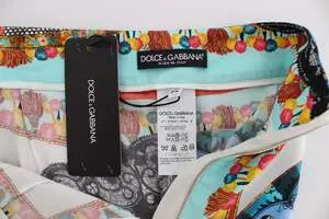 Dolce & Gabbana Printed Silk Capri Pants