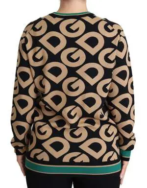 Dolce & Gabbana Dg Mania Wool Crewneck Pullover Sweater