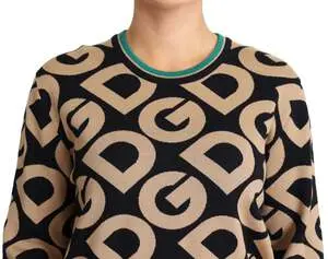 Dolce & Gabbana Dg Mania Wool Crewneck Pullover Sweater