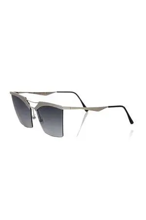 FRANKIE MORELLO Metallic Clubmaster Sunglasses - Silver