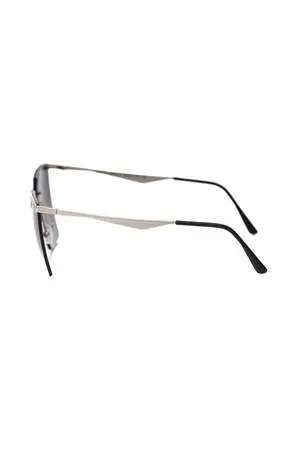 FRANKIE MORELLO Metallic Clubmaster Sunglasses - Silver