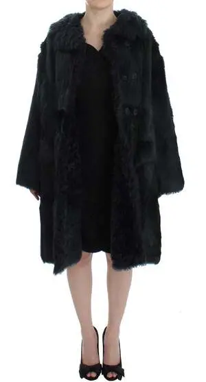 Dolce & Gabbana Goatskin Fur Shearling Long Jacket