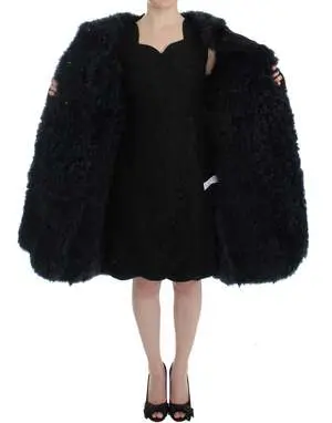 Dolce & Gabbana Goatskin Fur Shearling Long Jacket