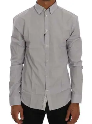 FRANKIE MORELLO White Check Casual Cotton Regular Fit Shirt