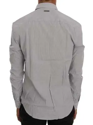 FRANKIE MORELLO White Check Casual Cotton Regular Fit Shirt