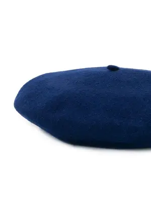 CELINE ROBERT Knitted Beret Hat - Blu