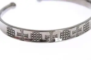 NIALAYA JEWELRY Sterling Gray Rhodium Bangle Bracelet
