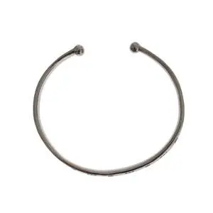 NIALAYA JEWELRY Sterling Gray Rhodium Bangle Bracelet