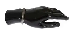 NIALAYA JEWELRY Sterling Gray Rhodium Bangle Bracelet