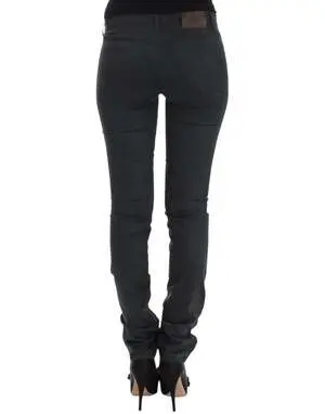 Ermanno Scervino Slim Fit Straight Leg Stretch Jeans - Green