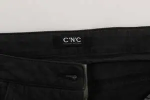 Costume National Cotton Capri Cropped Jeans - Black