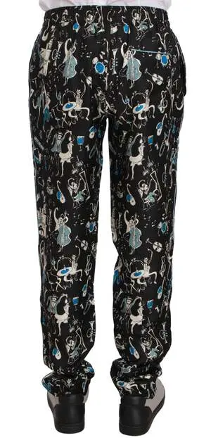 Dolce & Gabbana Musical Instrument Sleepwear Pants - Black