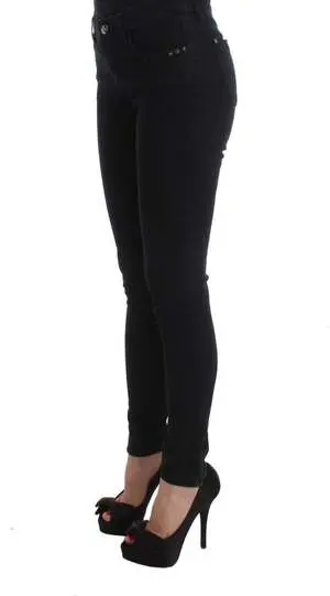 Costume National Slim Fit Cotton Jeans - Black