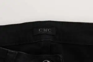 Costume National Slim Fit Cotton Jeans - Black