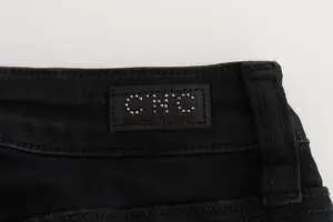 Costume National Slim Fit Cotton Jeans - Black