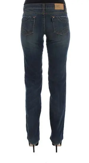 Costume National Cotton Blend Bootcut Jeans