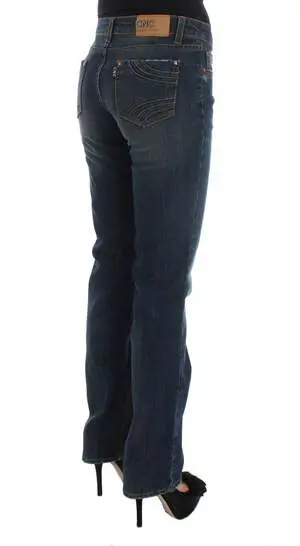 Costume National Cotton Blend Bootcut Jeans