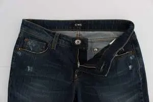 Costume National Cotton Blend Bootcut Jeans