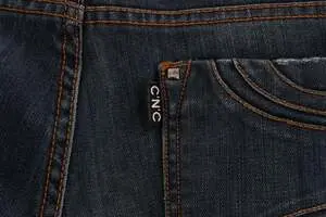 Costume National Cotton Blend Bootcut Jeans