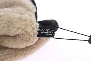 Dolce & Gabbana Wool Shearling Studded Gloves - Gray