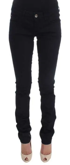 Costume National Slim Fit Cotton Blend Jeans - Blue