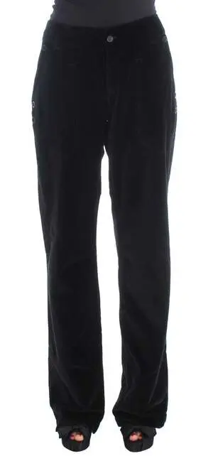 Ermanno Scervino Velvet Cotton Straight Leg Trousers