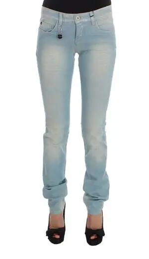 Costume National Super Slim Fit Cotton Blend Jeans - Blue
