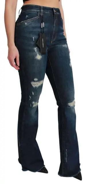Dolce & Gabbana Cotton Stretch Flared Jeans