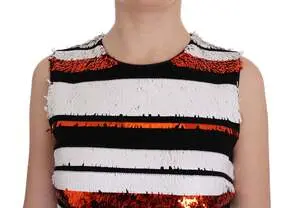 Dolce & Gabbana Striped Sequined Sheath Dress