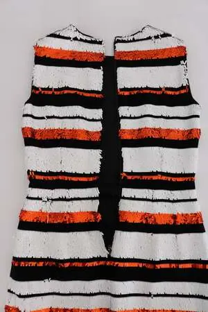 Dolce & Gabbana Striped Sequined Sheath Dress