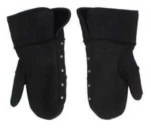 Dolce & Gabbana Wool Shearling Studded Gloves - Gray