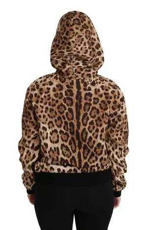 Dolce & Gabbana Hooded Leopard Print Sweater