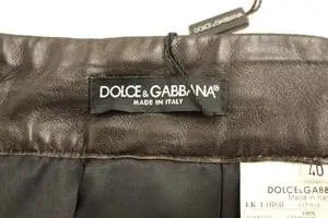 Dolce & Gabbana Patchwork Leather Straight Skirt
