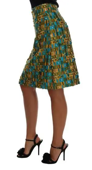 Dolce & Gabbana Jacquard Pencil Mini Skirt