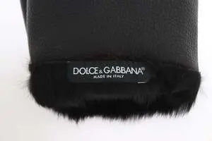 Dolce & Gabbana Leather Shearling Gloves