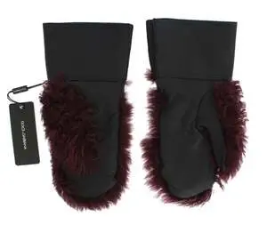 Dolce & Gabbana Leather Shearling Gloves